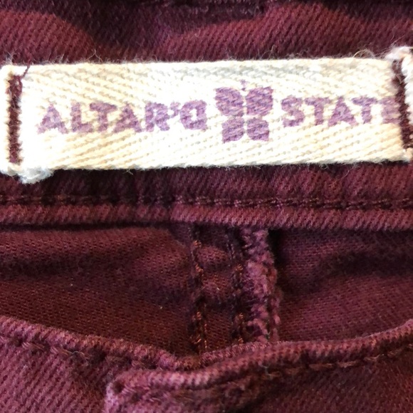Altar'd State | Jeans | Altard State Caitlyn Maroon Pants | Poshmark